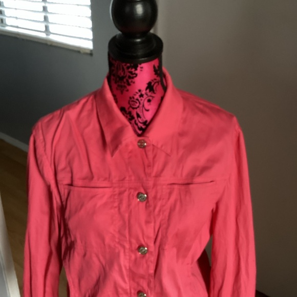 Jones New York | Jackets & Coats | Pink Buttonup Jacket | Poshmark